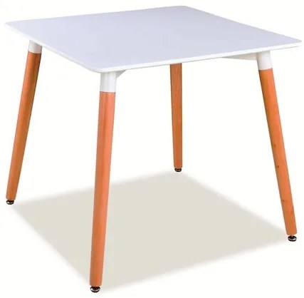 Stůl NOLAN II bílá/buk 80x80 cm