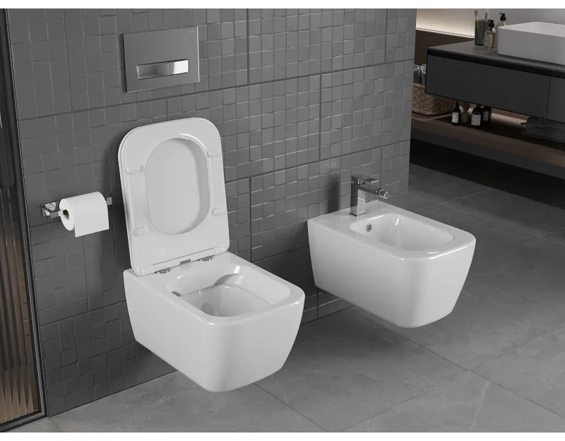 Mexen STELLA, závěsné wc s pomalu padajícím WC sedátkem, 51 x 35 cm, bílá, 30680900