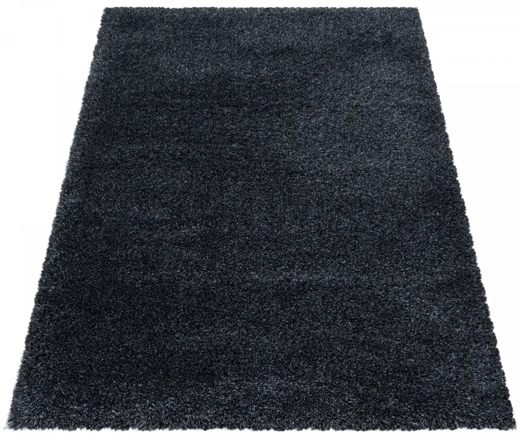 Ayyildiz, Kusový koberec Fluffy Shaggy 3500 anthrazit, 120x170, šedá, ložnice