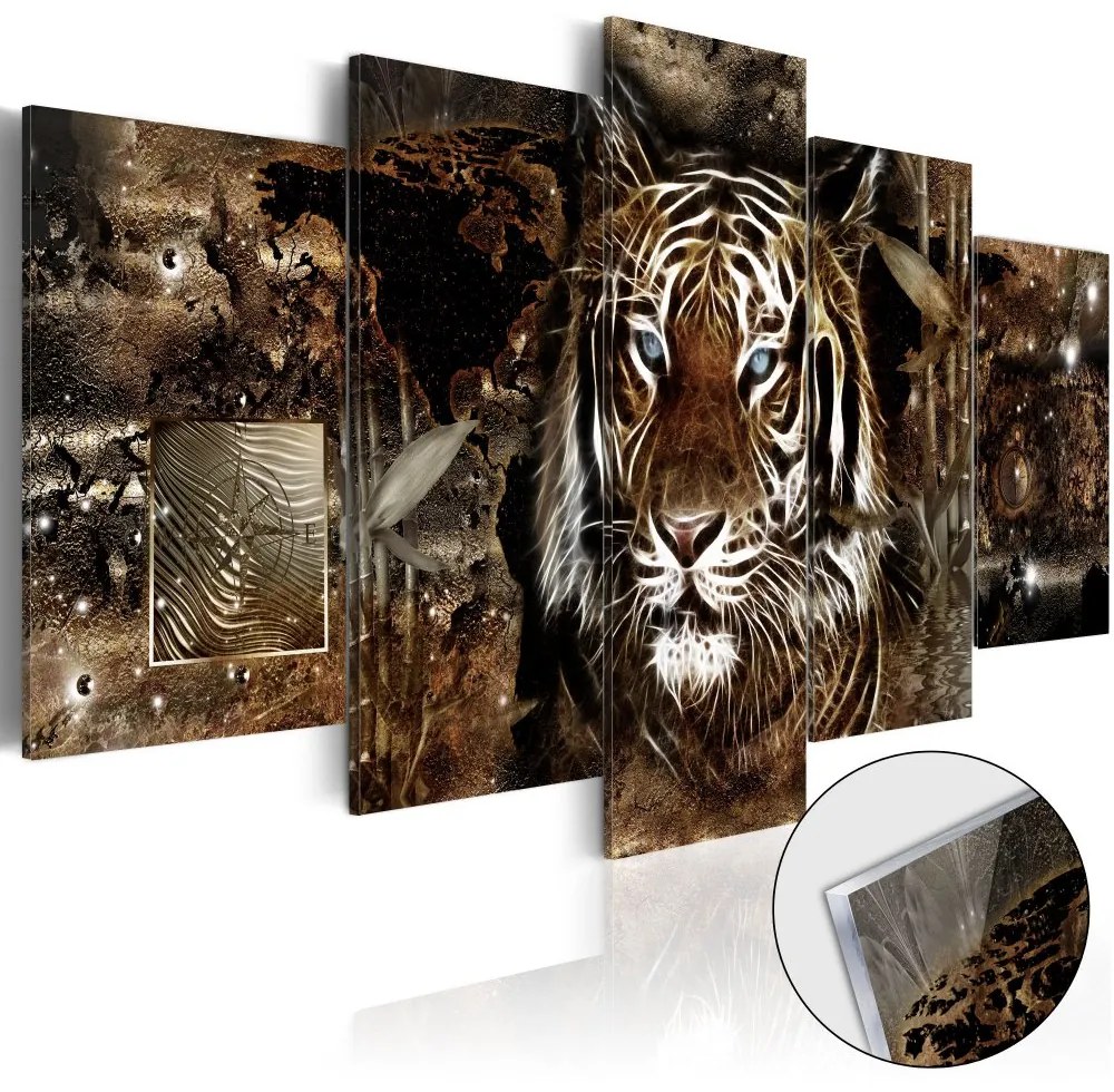 Obraz na skle Bimago - Guard of the Jungle 100x50 cm