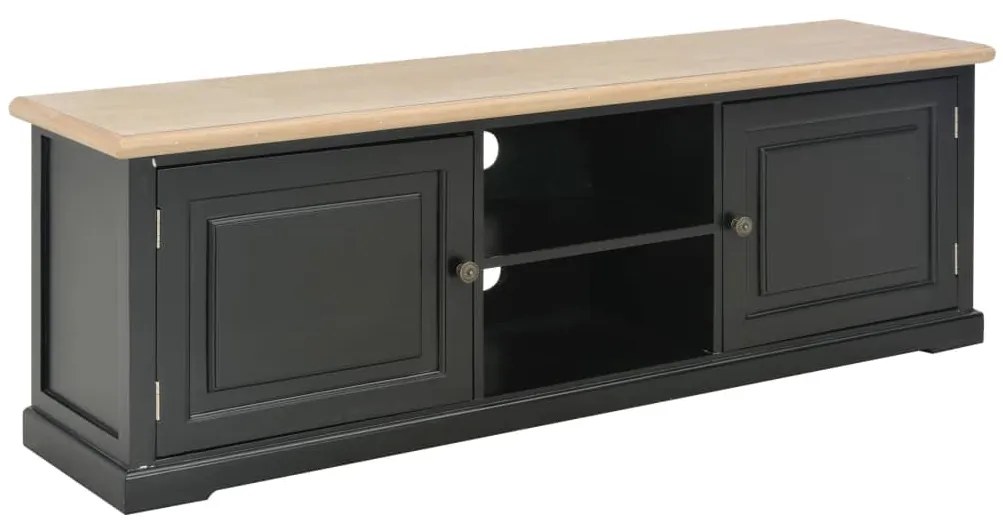 TV stolek Rudyard - černý - dřevo | 120x30x40cm
