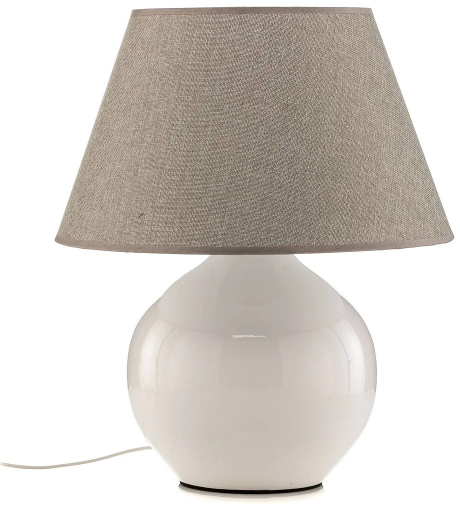 Stolní lampa Sfera, výška 53 cm, bílá/šedá