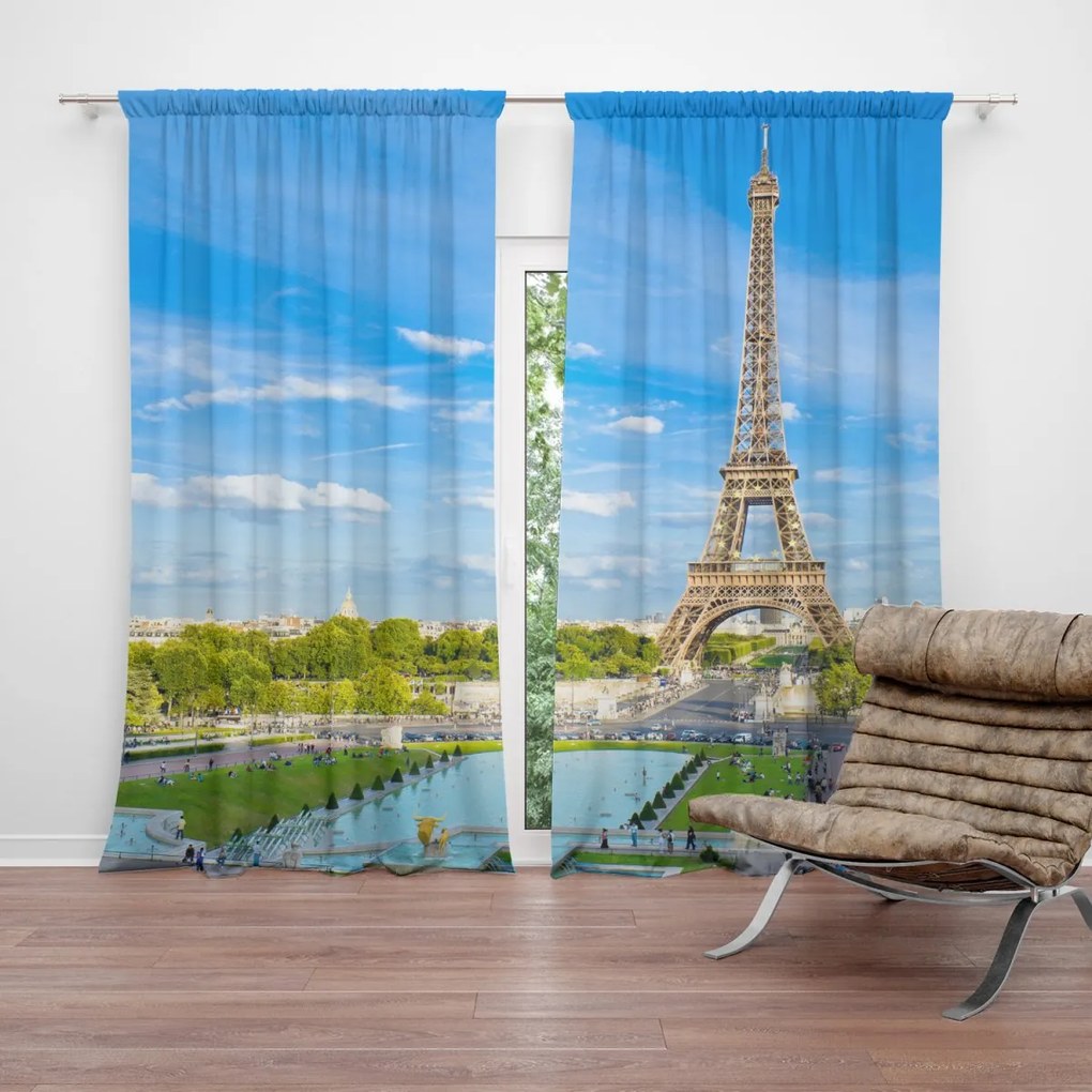 Sablio Závěs Eiffel Tower 5: 2ks 140x250cm