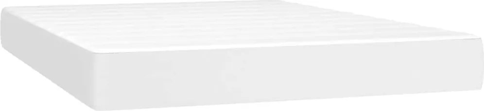 Box spring postel s matrací bílá 140 x 190 cm umělá kůže 3144603