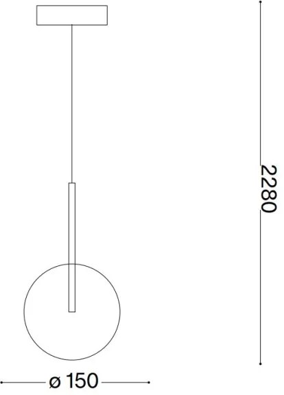 Ideal Lux - LED Lustr na lanku EQUINOXE 1xG4/2W/230V pr. 15 cm chrom/čirá