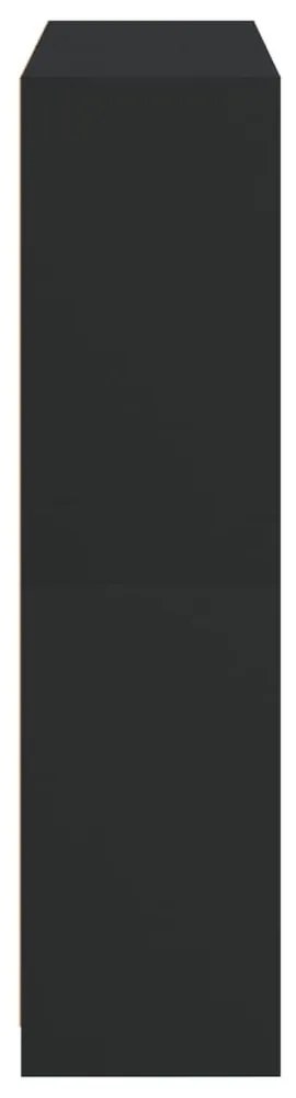 Petromila Knihovna s dvířky černá 136x37x142 cm kompozitní dřevo