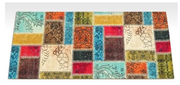 Vysoce odolný kuchyňský běhoun Floorita Patchwork, 60 x 190 cm