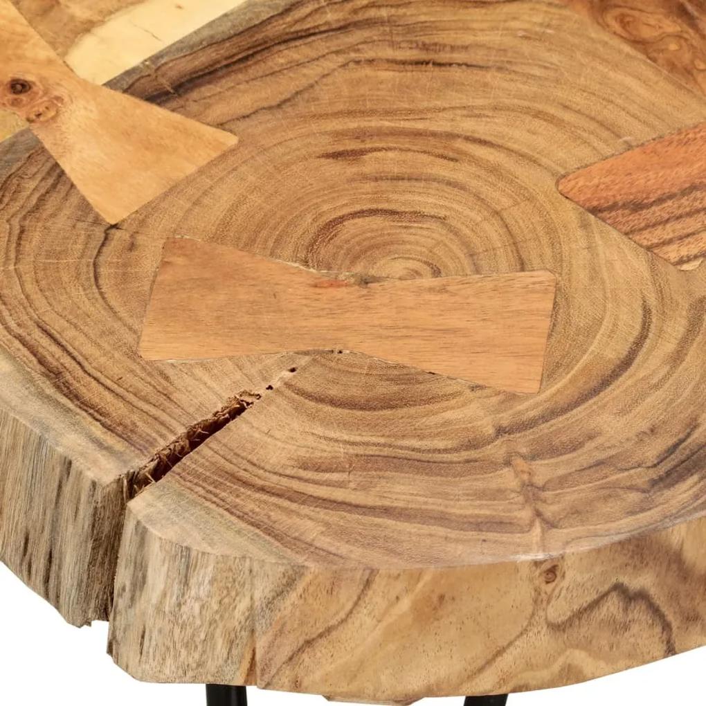 vidaXL Konferenční stolek 35 cm 6 dřevěných koláčů sheeshamové dřevo [242443]