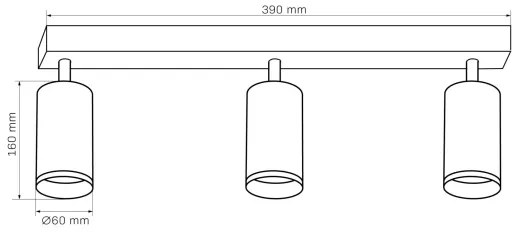 Bodové svítidlo LONDON 3xGU10/10W/230V černá