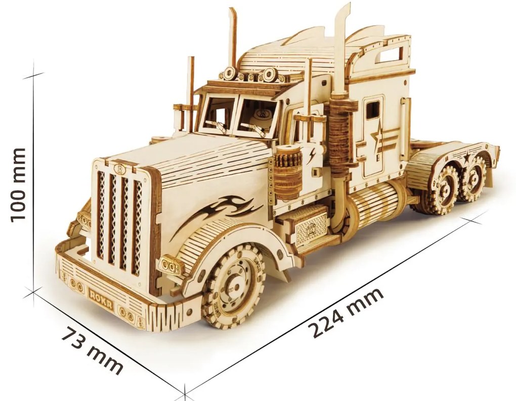 RoboTime 3D dřevěná skládačka Americký tahač