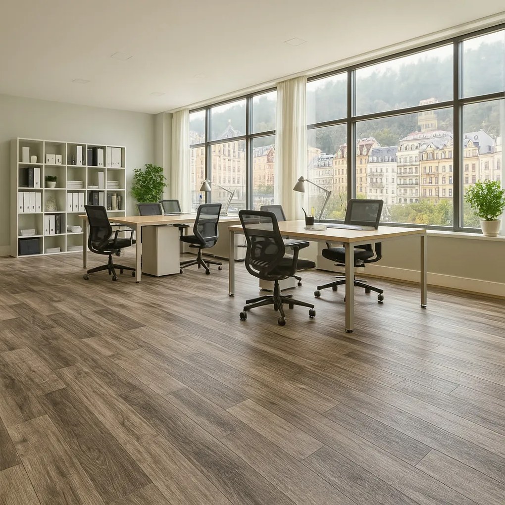Beauflor, PVC podlaha - lino Toptex Lime Oak 796M - dub, na míru, šíře 4m,5m, šedá, filc, chodba / předsíň