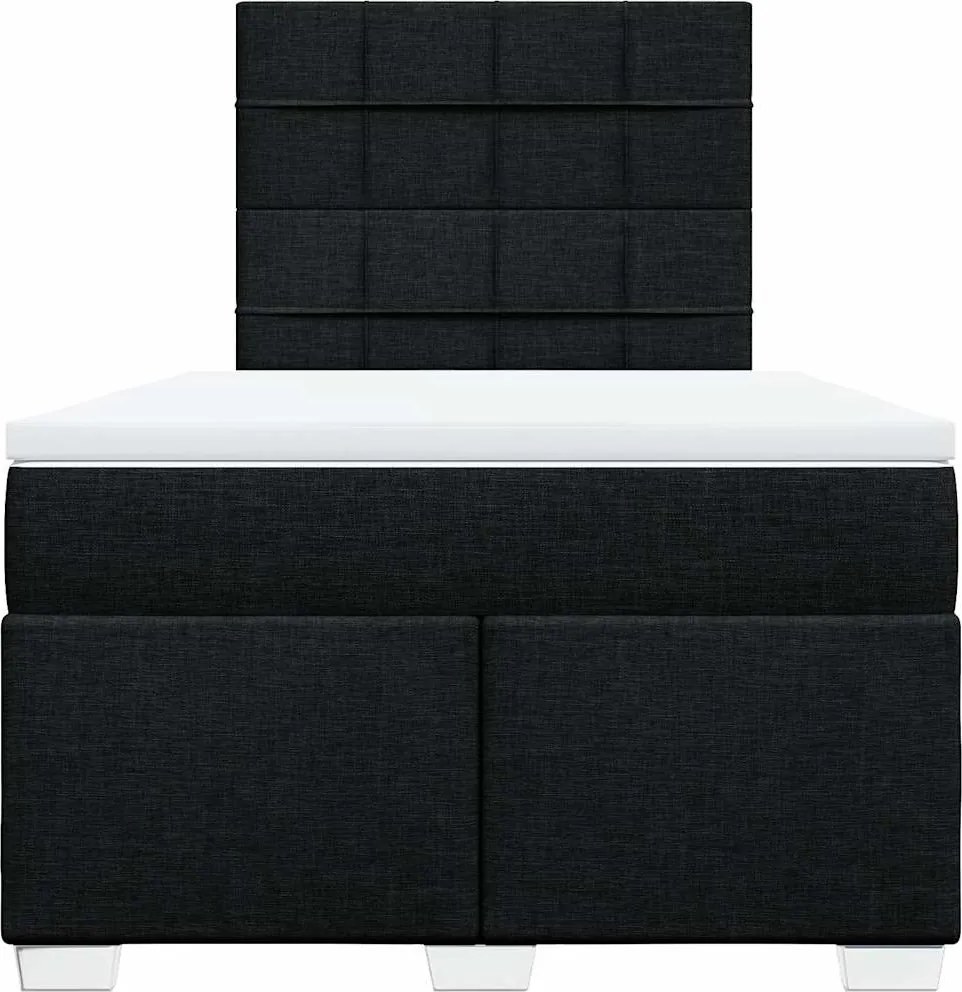 Box spring postel s matrací černá 120x190 cm textil 3292729