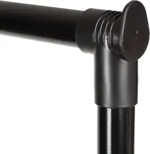 Compactor Essential černá / Stojan na šaty / kovový / kolečka / 78,5 ×