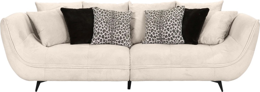XXXLutz POHOVKA BIG SOFA, textil, krémová, černá, bílá Stylife - Pohovky - 001877079101