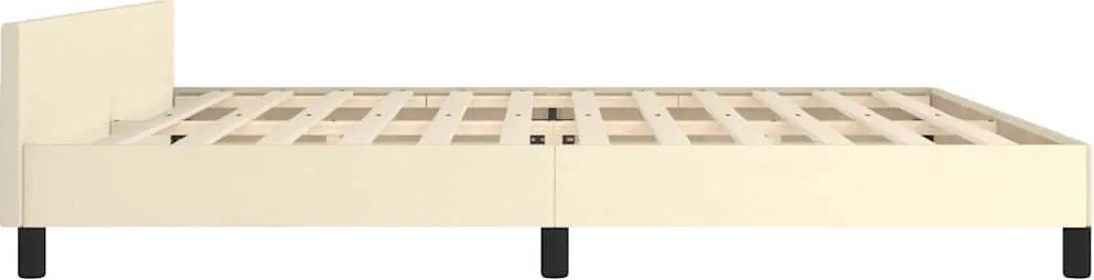 Rám postele s čelem krémový 200x200 cm umělá kůže 3125593