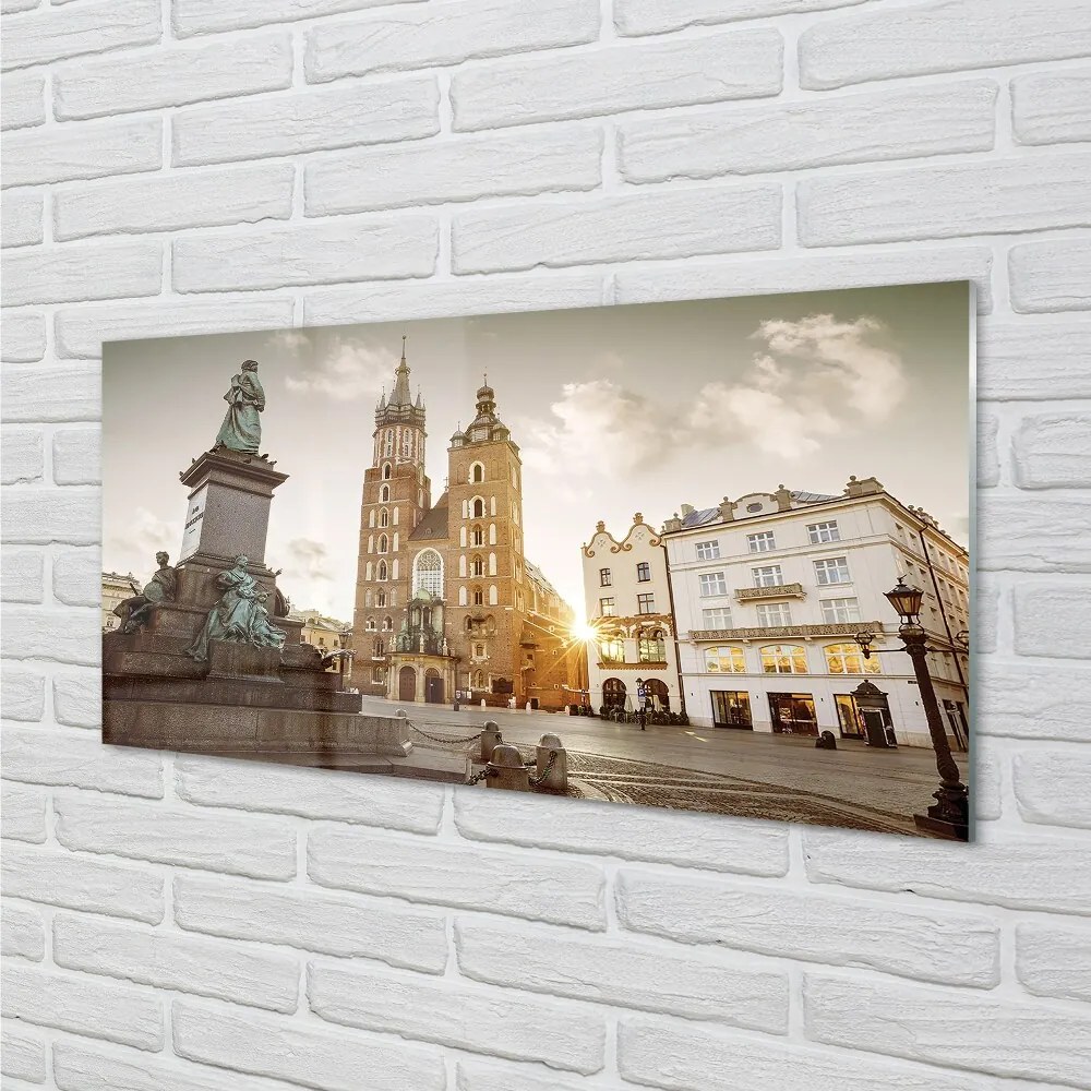 Obraz na skle Memorial Church Krakow 100x50 cm