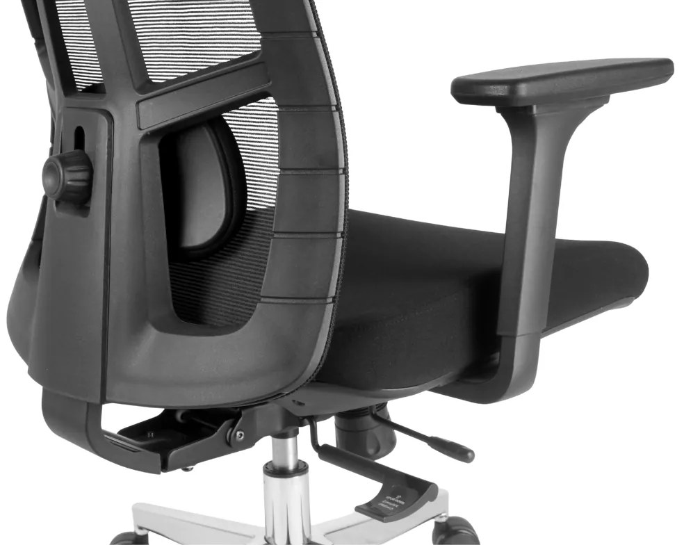 Ergonomická kancelářská židle ERGODO ELVON - černá síťovina / nosnost 150 kg