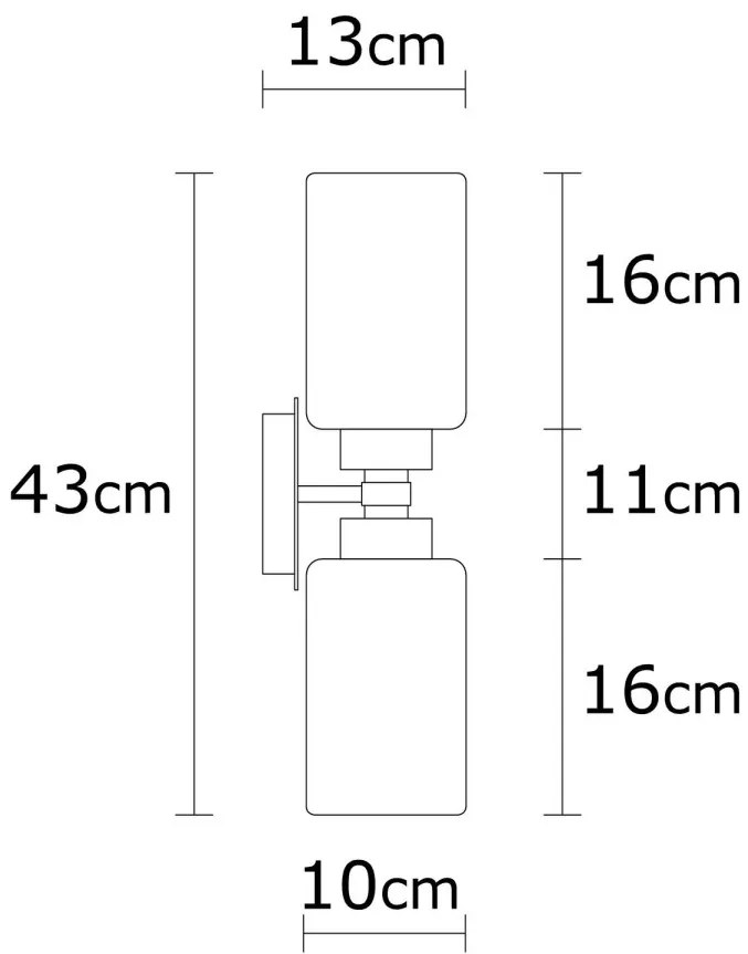 Nástěnná lampa Balcova II stříbrná