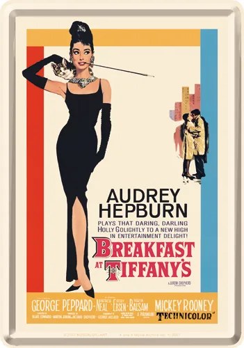 Postershop Plechová pohlednice - Breakfast at Tiffany's