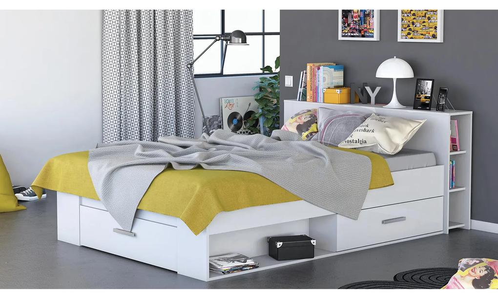 Multifunkční postel 160x200 POCKET bílá