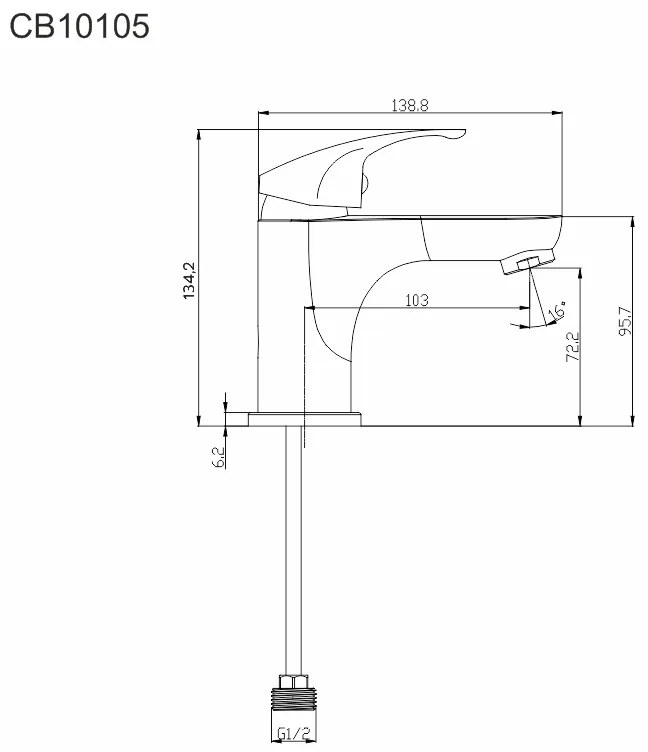 Mereo Sonáta umyvadlová stojánková baterie s bidetovou sprchou mosaz chrom CB10105N