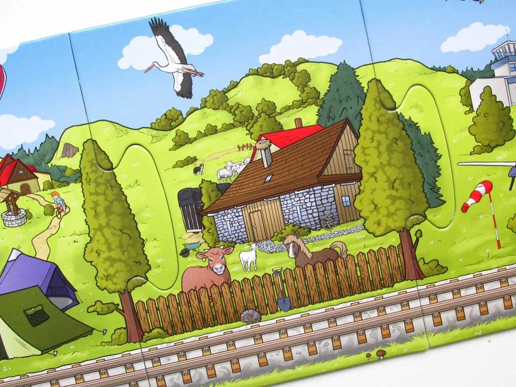 EFKO HRA Na výletě puzzle s příběhem skládačka s dřevěnou figurkou ef54648