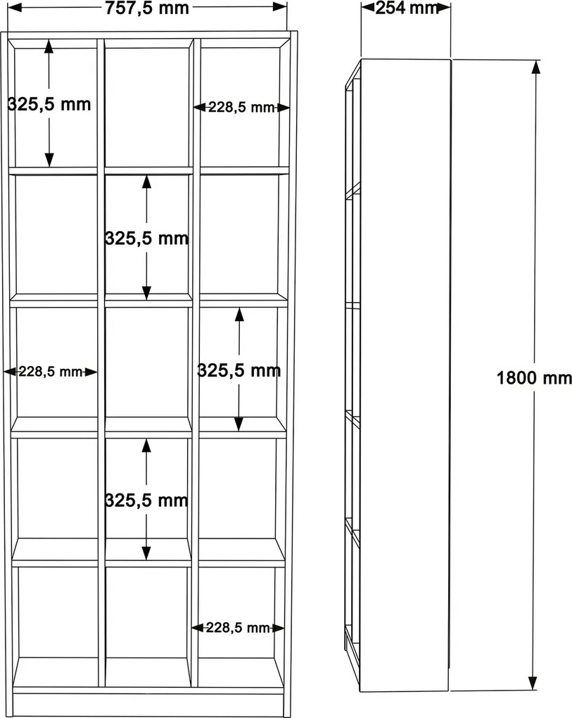 Knihovna Houseland Likota dub Castello