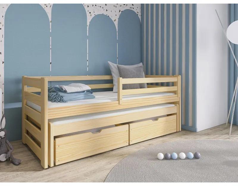 Dětská dvoulůžková postel se zásuvkami Pilksis 80, Barva: šedá