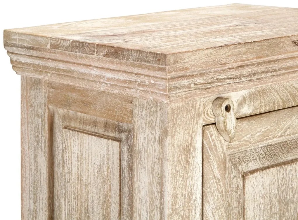 furniture-nabytek.cz - Masivní koupelnová vysoká komoda Patinor z mangového dřeva, lakovaná, přírodní – 48×33×130 cm