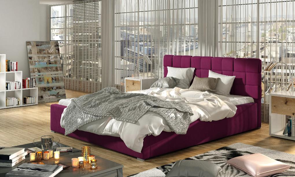 Eltap Čalouněná postel Grand s úložným prostorem Materiál a barva potahu: Soft 33 - béžová, Rozměry (cm): 180x200