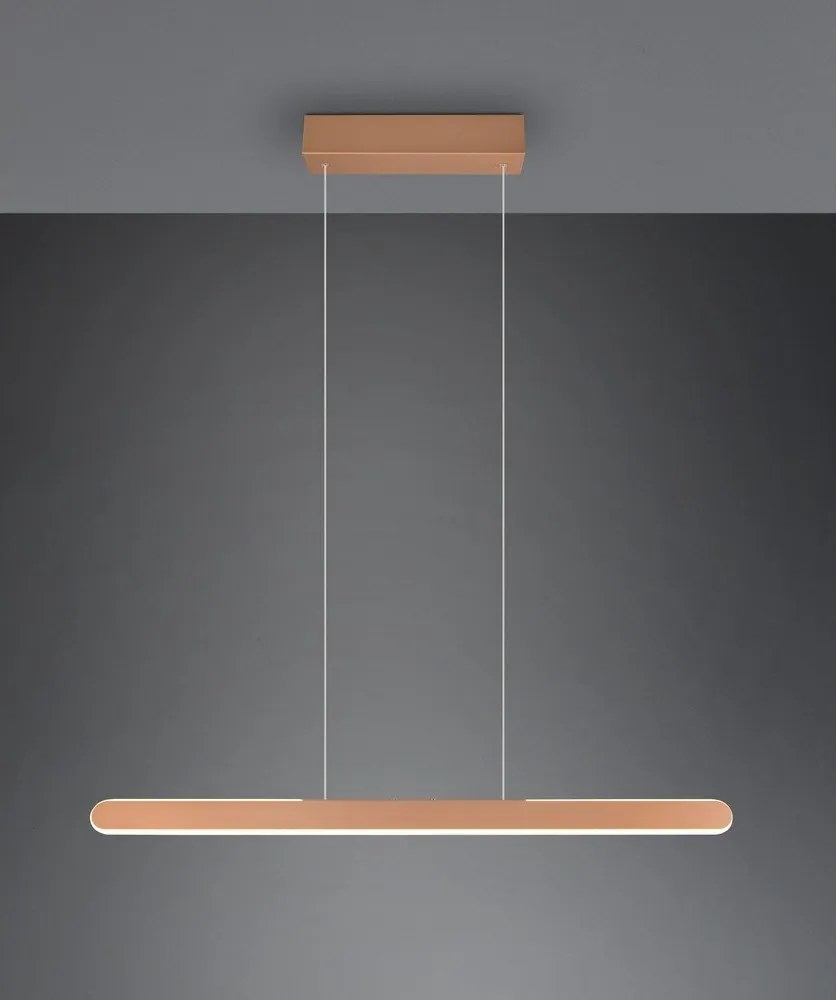 Hnědé LED závěsné svítidlo Helios – Trio