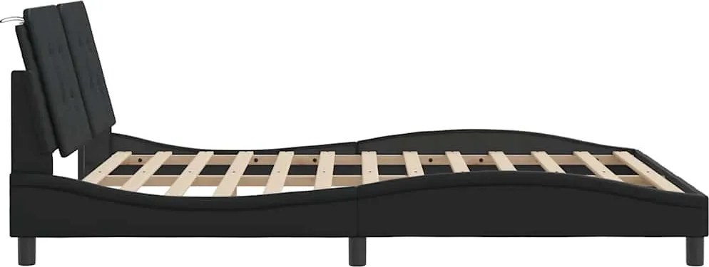 Rám postele bez matrace Zadar černý 160x200 cm umělá kůže 3208191