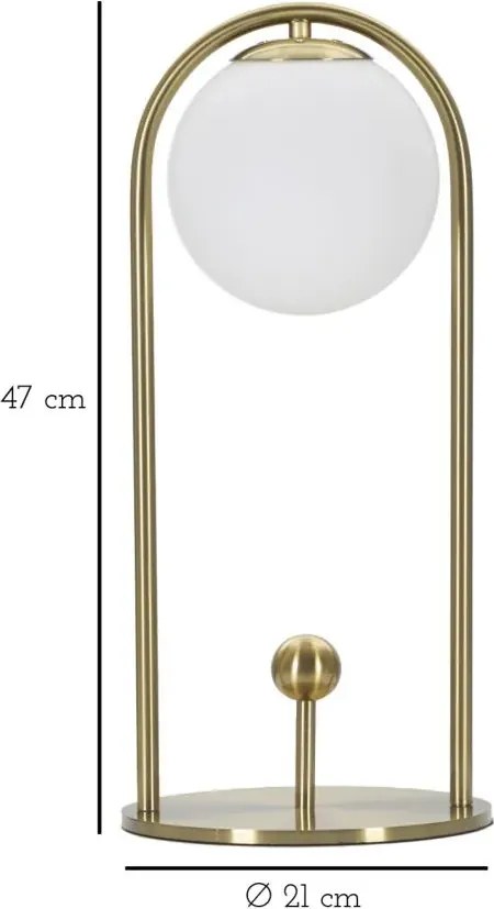 Stolní lampa Glamy Arc A 47 cm zlatá