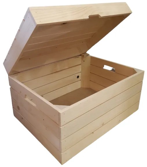 Dřevěný box s víkem 48x36x 26,5 cm