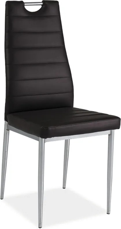 Casarredo Jídelní čalouněná židle H-260 hnědá/chrom