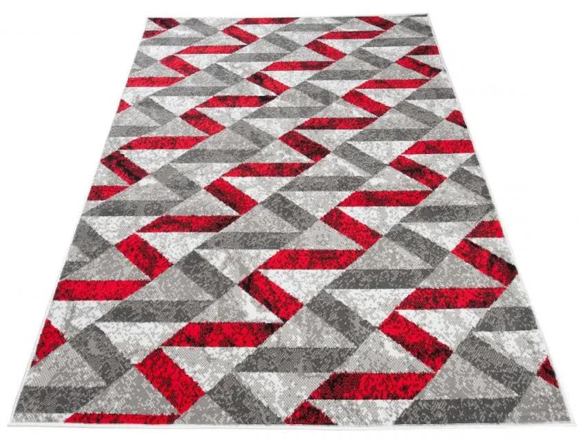Kusový koberec PP Inis šedočervený 80x150cm