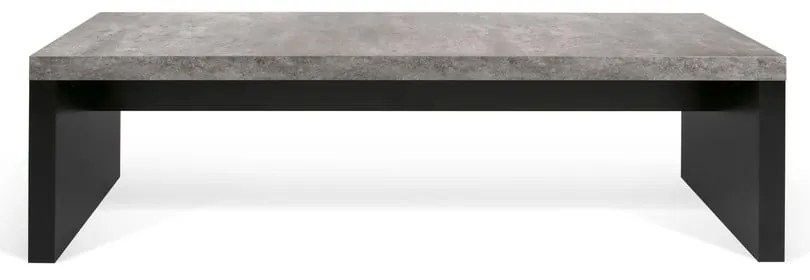 Černo-šedá lavice v betonovém dekoru TemaHome Detroit, 140 x 43 cm