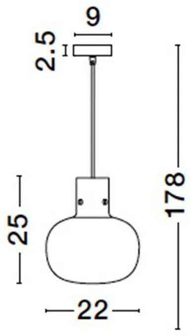 Nova Luce Závěsné svítidlo CINZIA šampaň sklo bílá kabel mosazný zlatý kov E27 1x12W