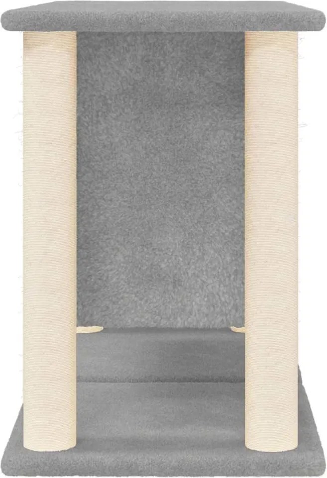 Škrabadlo pro kočky se sisalovými sloupky světle šedé 50 cm 171658