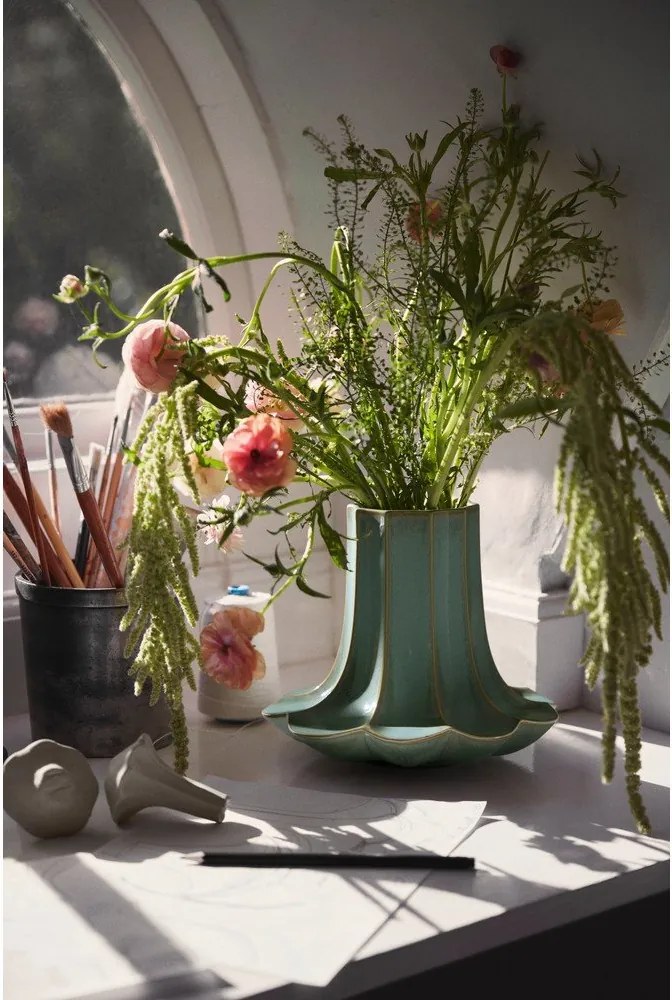 Světle zelená keramická váza (výška 20,5 cm) Kantarel – Kähler Design