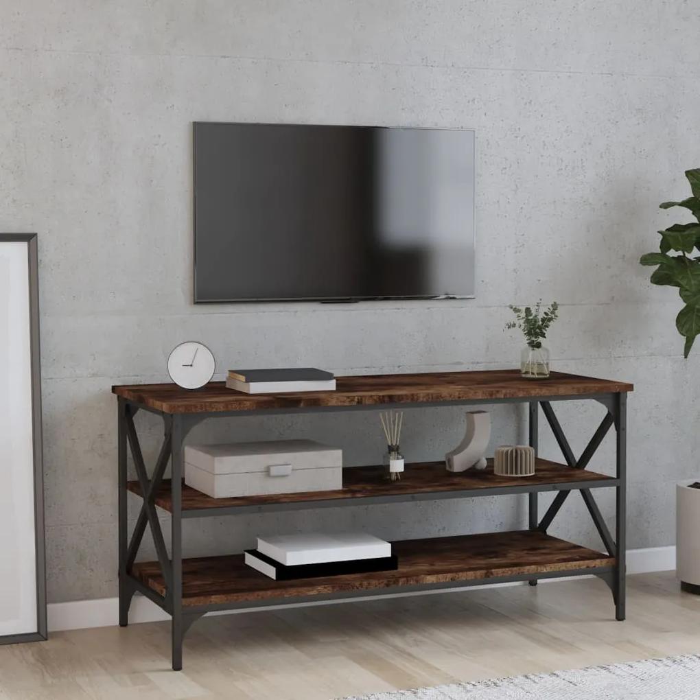 TV skříňka kouřový dub 100 x 40 x 50 cm kompozitní dřevo - Default Title