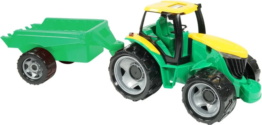 Traktor s vozíkem 71 cm zelená/žlutá