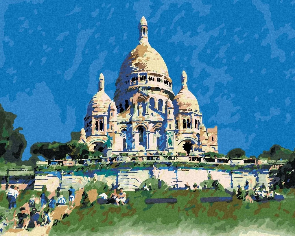 zuty zuty - malování podle čísel - sacre coeur v paříži, 40x50 cm, plátno+rám