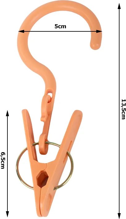 Verk Group Klip s háčkem sada 3 kusů klipů na sušení prádla