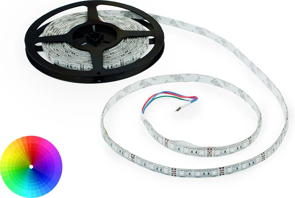 RGB + W LED pásek 60x5050 smd vícebarevný, 10,8W/m, délka 5m