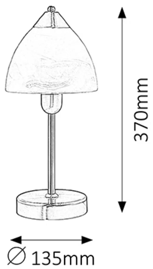 Rabalux Tristan stolní lampa max. 1x40W, E14, IP20, saténový chrom