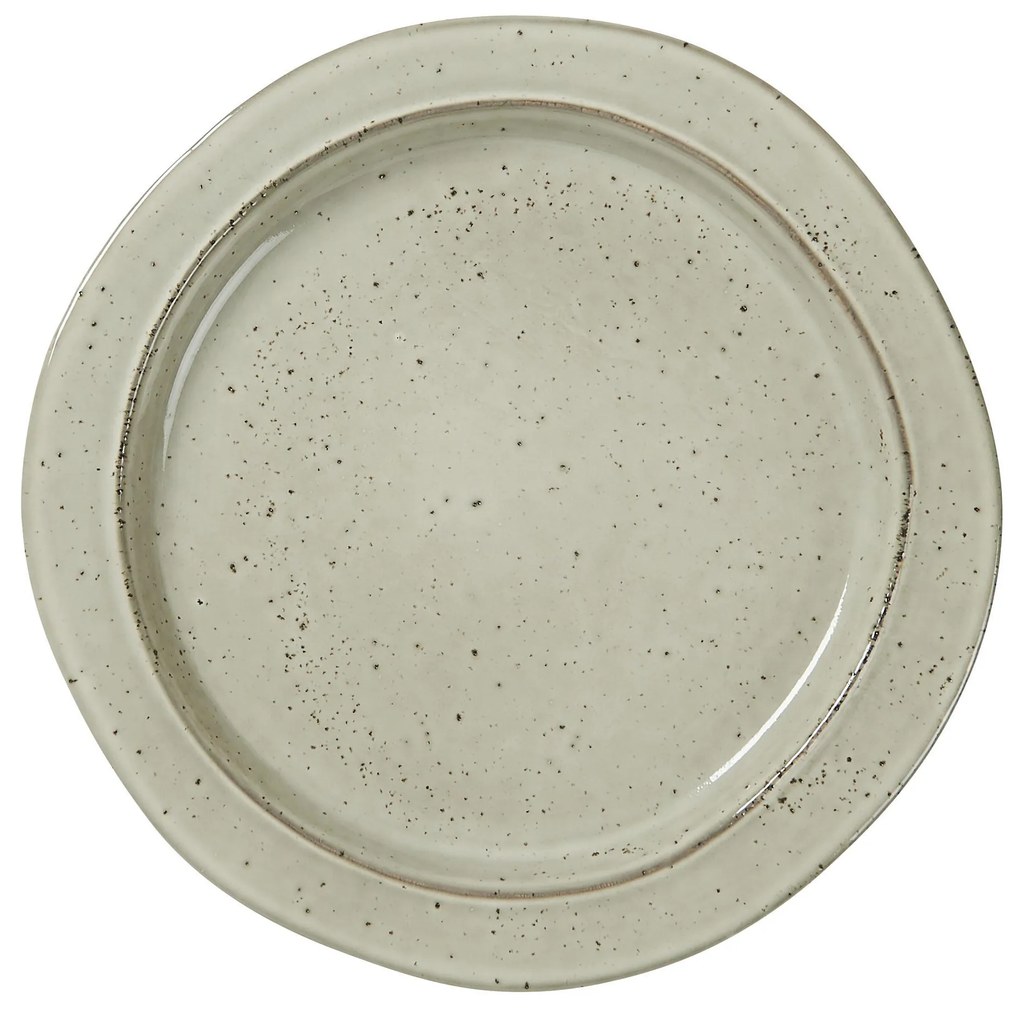 IB LAURSEN Keramický talíř Sand Dunes 22 cm, krémová barva, keramika
