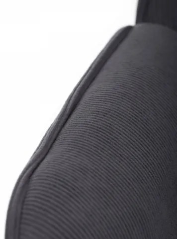 Křeslo ušák potah šedá manšestrová látka dřevěné nohy masiv AK-314 GREY2