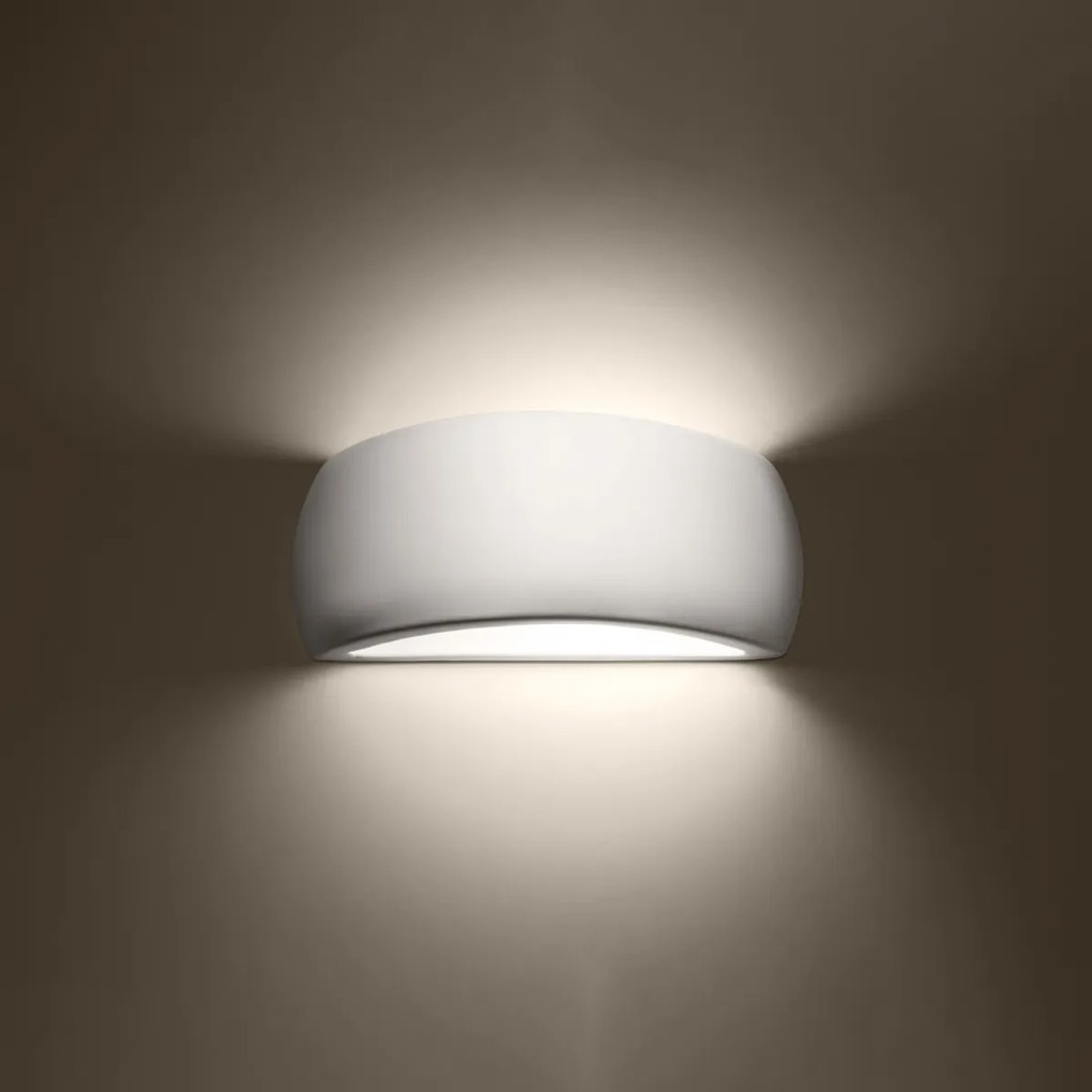 Sollux Lighting Lakované nástěnné svítidlo PONTIUS bílý lesk