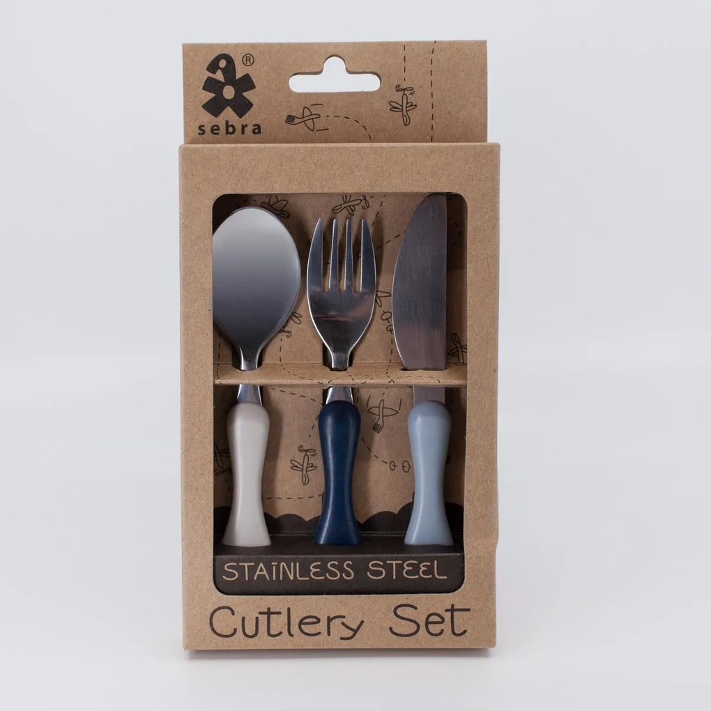 Set příborů pro děti Powder Blue Sebra